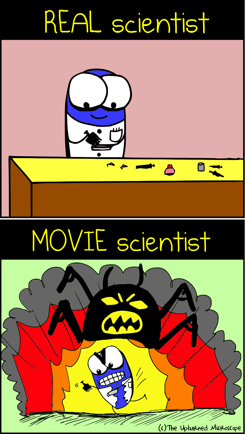 Real vs Movie scientist 5 | The Upturned Microscope