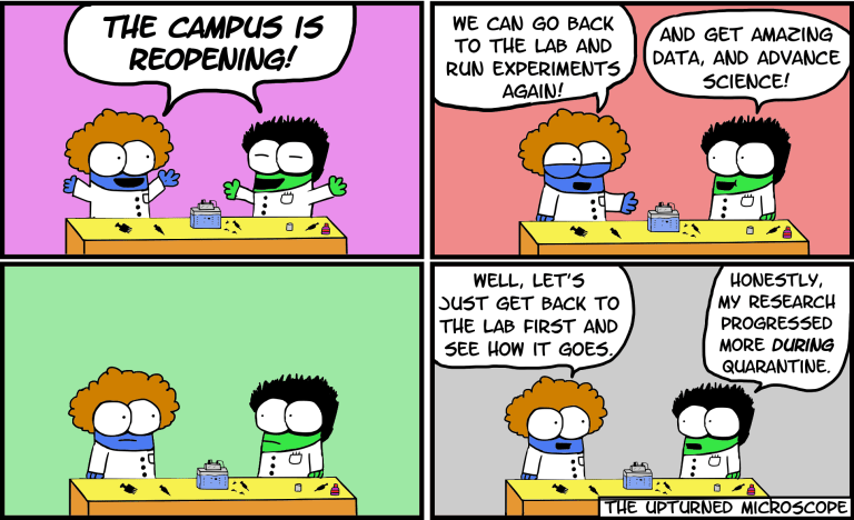 EPFL Comic, May 2020 | The Upturned Microscope