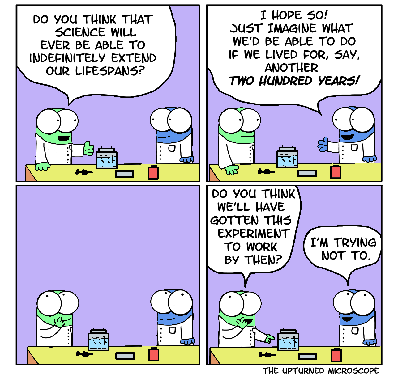 Ageing (Comic for EPFL Dimensions #9) | The Upturned Microscope