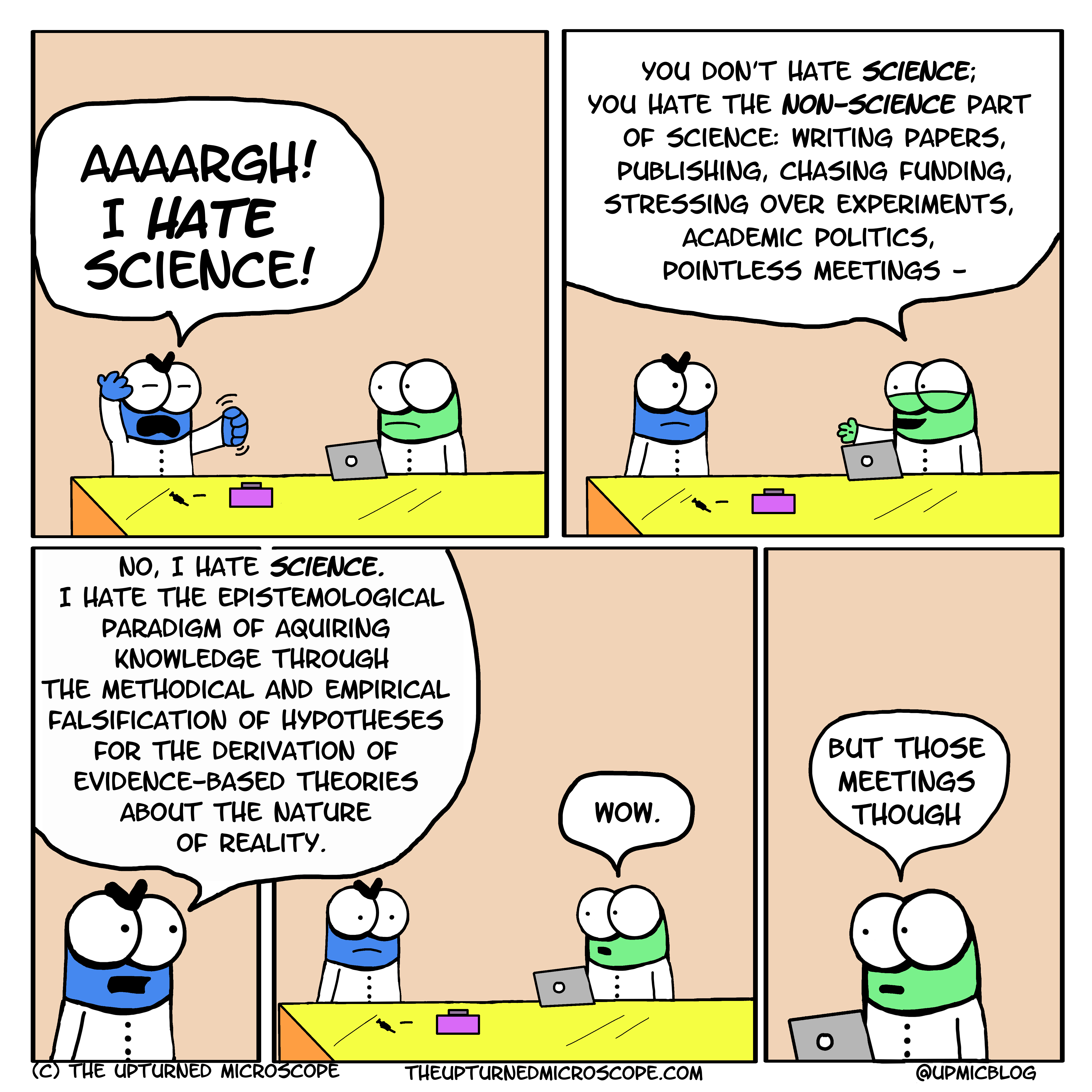 I hate science | The Upturned Microscope